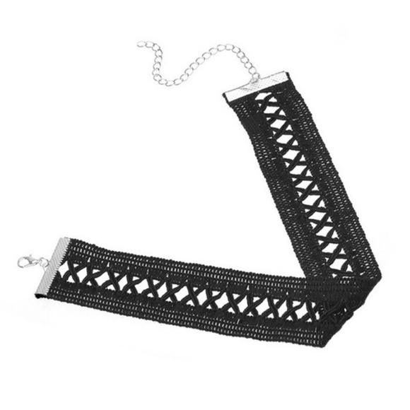 WickedWondersVIPBling.com | Jewelry | Black Choker Necklace Laces Out ...